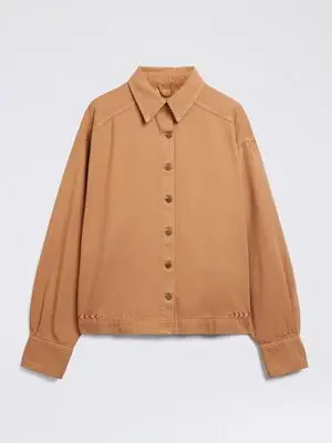 Momoni Cotton Shirt Jacket With Embroidered Detail