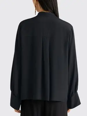 Momoni Silk Blend Shirt - Black