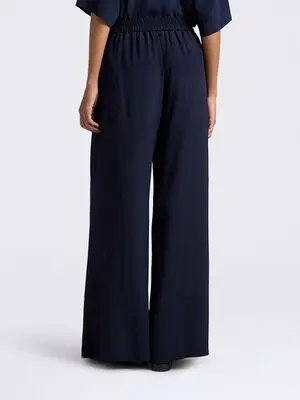 Momoni Silk Blend Wide Leg Trousers