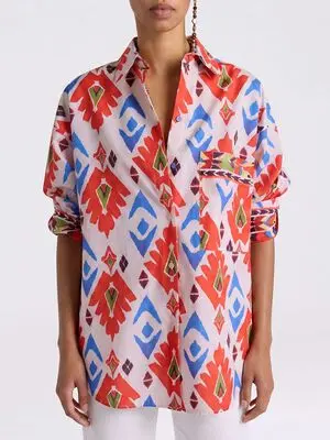 Momoni Cotton Shirt With Ethnic Print