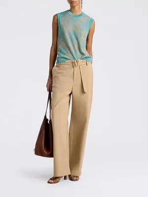 Momoni Jacquard Viscose Blend Crew Neck Sweater