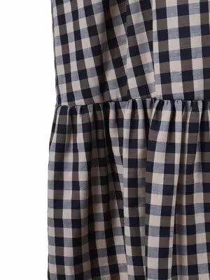 Max Mara Checked Maxi Dress With Tiered Hem