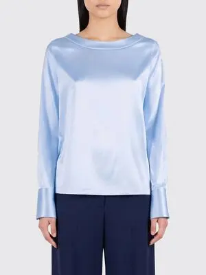 MAZZARELLI Stretch Silk Blouse - Gnawed Blue