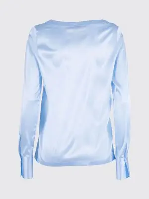 MAZZARELLI Stretch Silk Blouse - Gnawed Blue