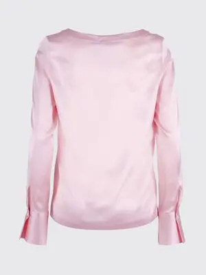MAZZARELLI Stretch Silk Satin Blouse - Pink