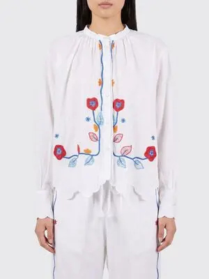 FORTE_FORTE Embroidered Scalloped Hem Shirt