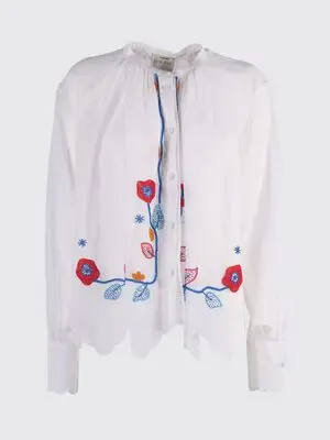 FORTE_FORTE Embroidered Scalloped Hem Shirt