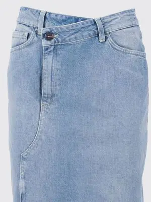 DONDUP Distressed Denim Long Skirt