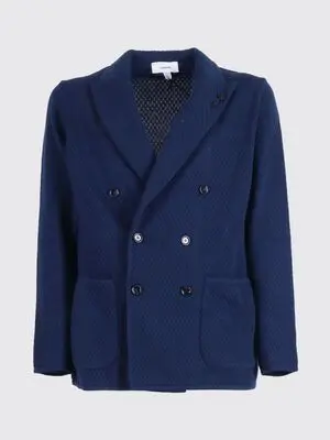 LARDINI Cotton Double-breasted Blazer - Blue