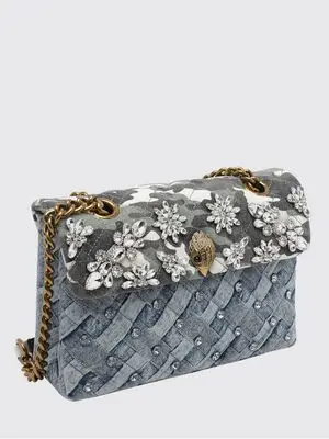 Kurt Geiger Embellished Camouflage And Denim Crossbody Bag