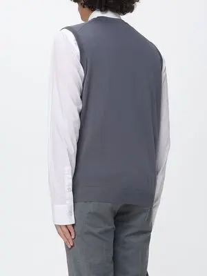 DRUMOHR Cotton V-neck Vest - Grey