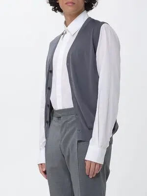DRUMOHR Cotton V-neck Vest - Grey