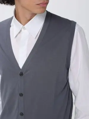DRUMOHR Cotton V-neck Vest - Grey