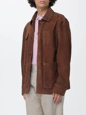 PAOLO PECORA Suede Jacket - Brown