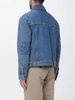 Loewe Embroidered Logo Denim Jacket - Gnawed Blue