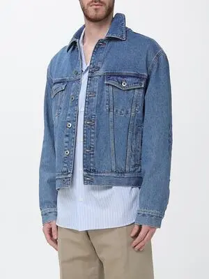Loewe Embroidered Logo Denim Jacket - Gnawed Blue