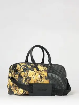SPRAYGROUND Saffiano Coated Cotton Duffle Bag With Check Pattern And Logo
