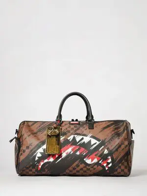 SPRAYGROUND Saffiano Coated Cotton Duffle Bag With Printed Logo