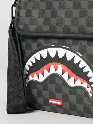 SPRAYGROUND Shark Mouth Checkered Shoulder Bag