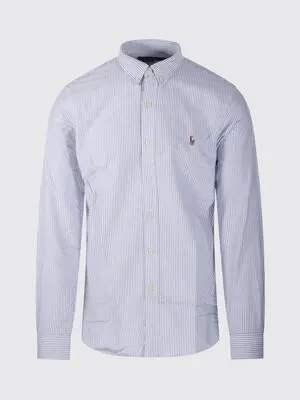 Polo Ralph Lauren Striped Cotton Poplin Shirt - Blue
