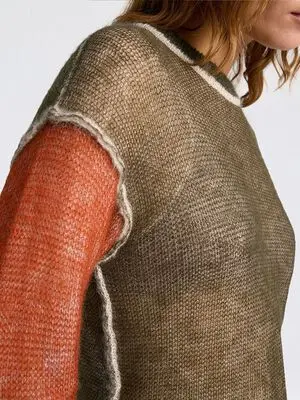 Momoni Block Mohair Wool Pullover - Multicolor