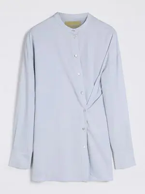 Momoni Silk Blend Shirt With Mandarin Collar