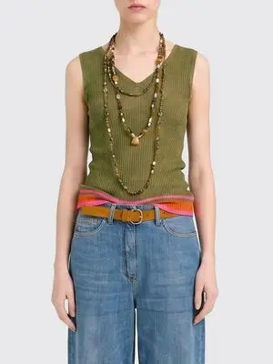 Momoni Linen Knit Top - Sage