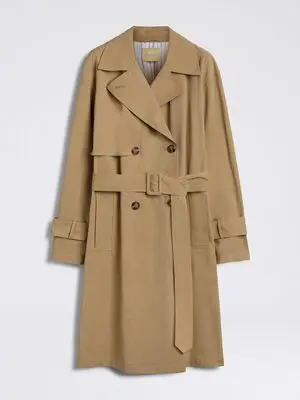 Momoni Double-breasted Cotton Blend Trench Coat
