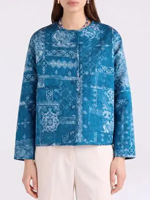 Momoni Gelsomino Printed Viscose Twill Coat