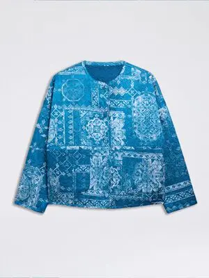 Momoni Gelsomino Printed Viscose Twill Coat