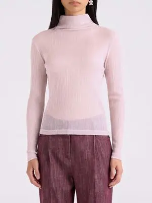 Momoni Turtleneck Long Sleeve Top - Pink