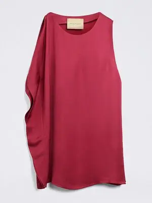 Momoni Sleeveless Viscose Blouse - Raspberry