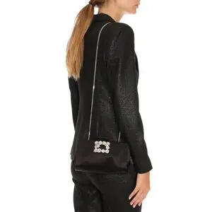 ROGER VIVIER Embellished Clutch With Metal Chain