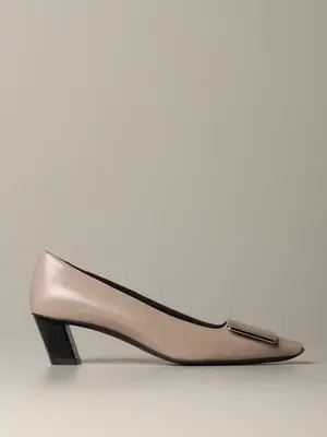 ROGER VIVIER Belle Vivier Leather Pumps - Beige