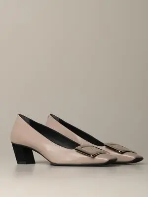 ROGER VIVIER Belle Vivier Leather Pumps - Beige