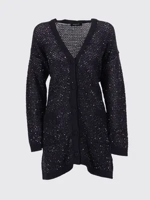 Fabiana Filippi Sequined Cotton Blend Cardigan - Blue