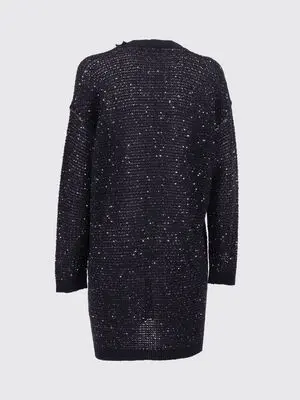 Fabiana Filippi Sequined Cotton Blend Cardigan - Blue