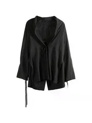 Yohji Yamamoto Pinstripe Jacket - Black