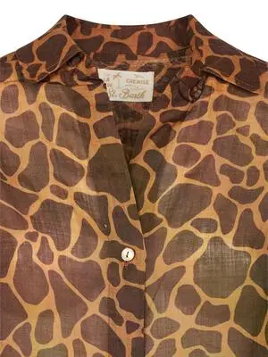 MC2 SAINT BARTH Giraffe Print Button-up Shirt