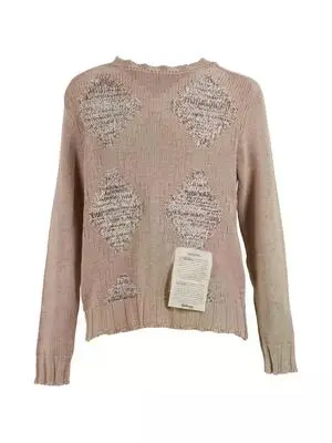 BALLANTYNE Raw Diamond Intarsia-knit Sweater - Neutrals