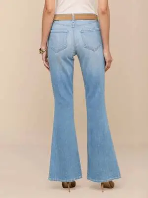 L'Agence Taney Low-rise Flare Jeans - Pacific