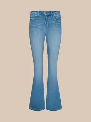 L'Agence Taney Low-rise Flare Jeans - Pacific