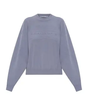 Alexander Wang Logo-embossed Jumper - Blue