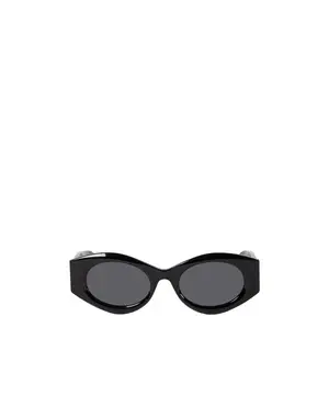 Alaïa Oval Frame Sunglasses - Black