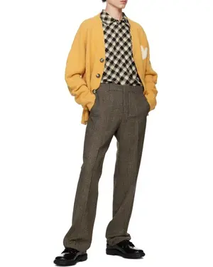 AMI Paris Check Printed Twill Shirt