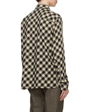 AMI Paris Check Printed Twill Shirt