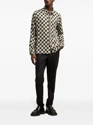 AMI Paris Check Printed Twill Shirt