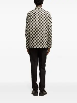 AMI Paris Check Printed Twill Shirt