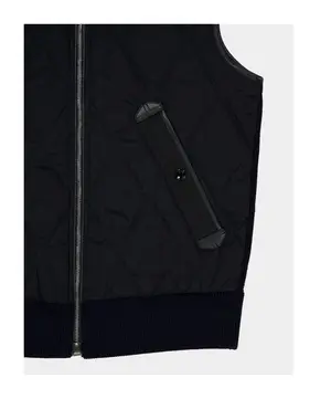 TOM FORD Diamond-quilted Leather-trim Gilet