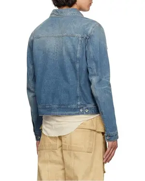 Rick Owens Distressed Trucker Denim Jacket
